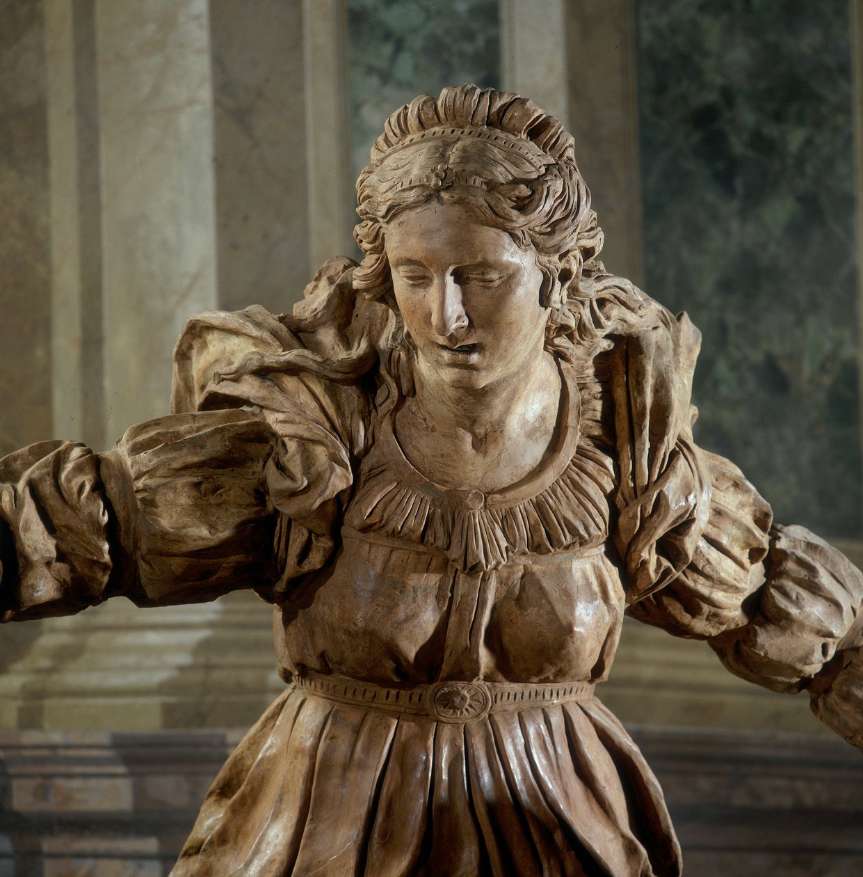 Mary Magdalene, detalj av Lamentation of Christ, i kapellet til den ...