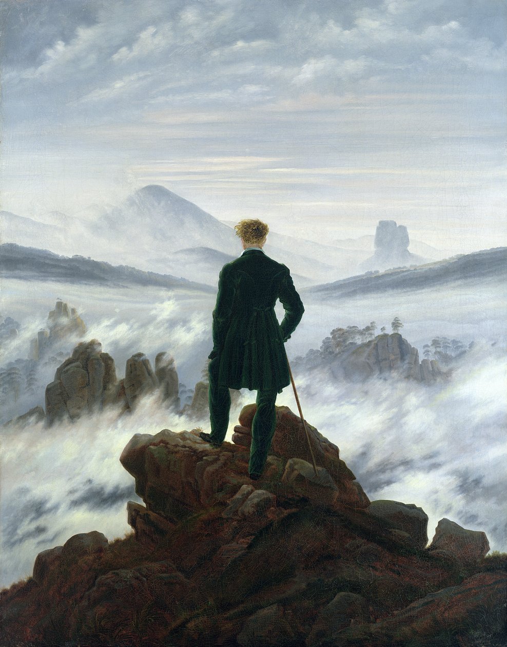 Vandreren over tåkehavet | Caspar David Friedrich