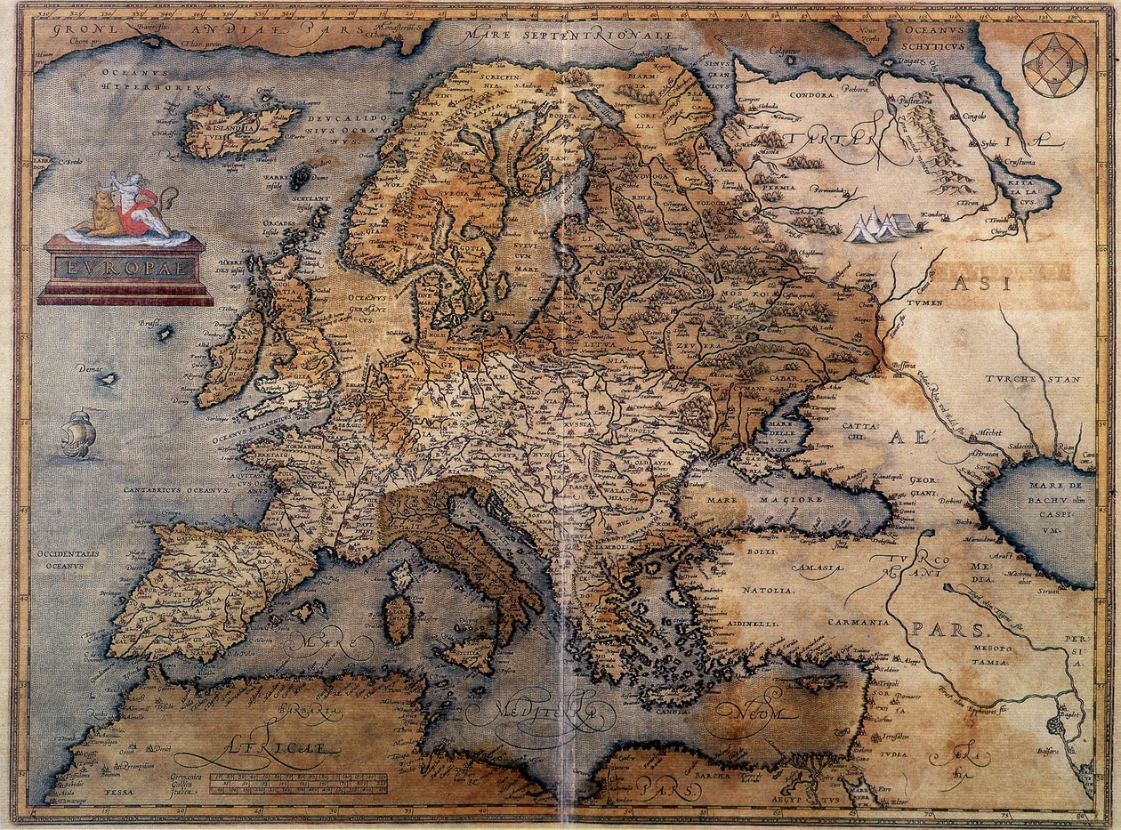 Kart Over Europa Europa Kart Vektor
